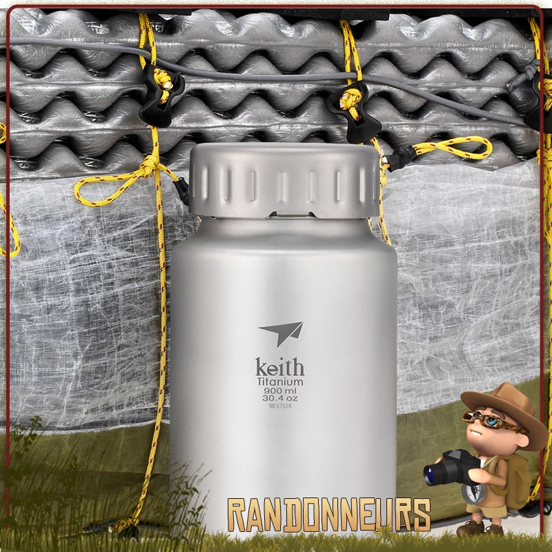 Gourde randonnee ultra light trek 90 cl Keith Titane trek ultra light