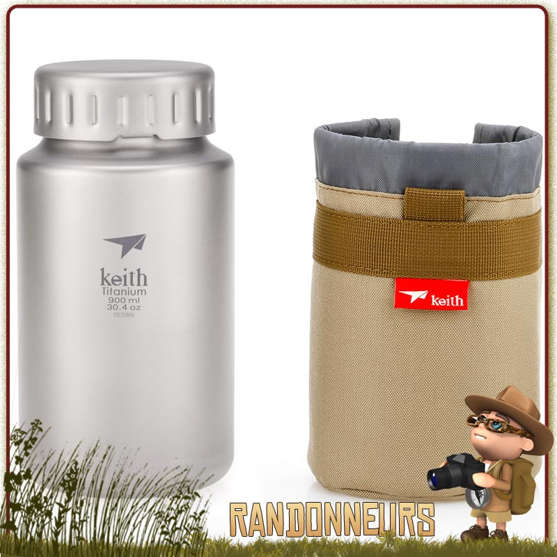 Gourde randonnee ultra light trek 90 cl Keith Titane trek ultra light