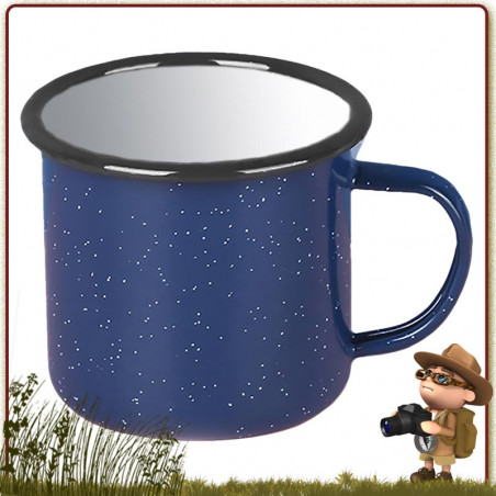 Tasse Tôle Acier Émaillée Expresso 15 cl bivouac camping bushcraft